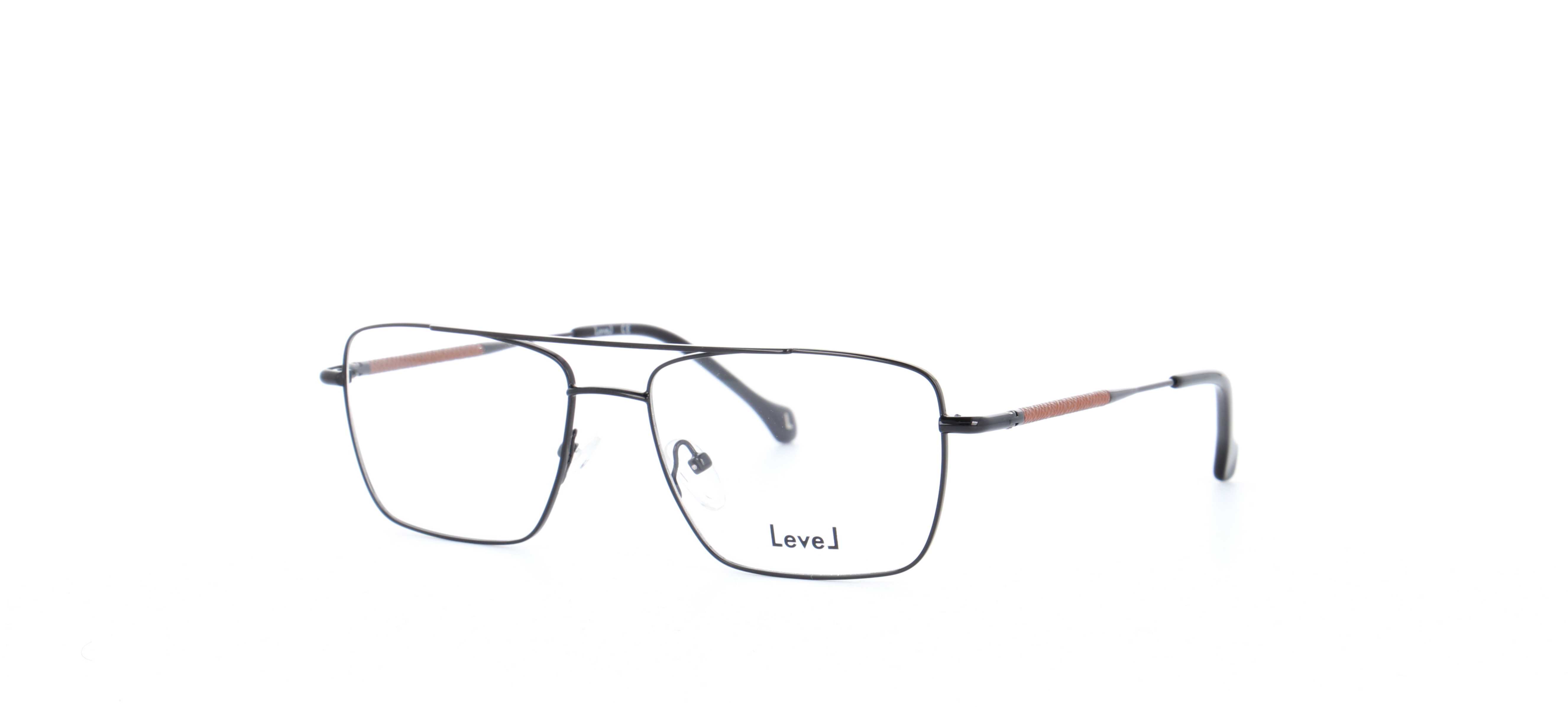 Eyeglasses LEVEL LE 2121 NOIR 56/16 Man Noir rectangle frames Full ...